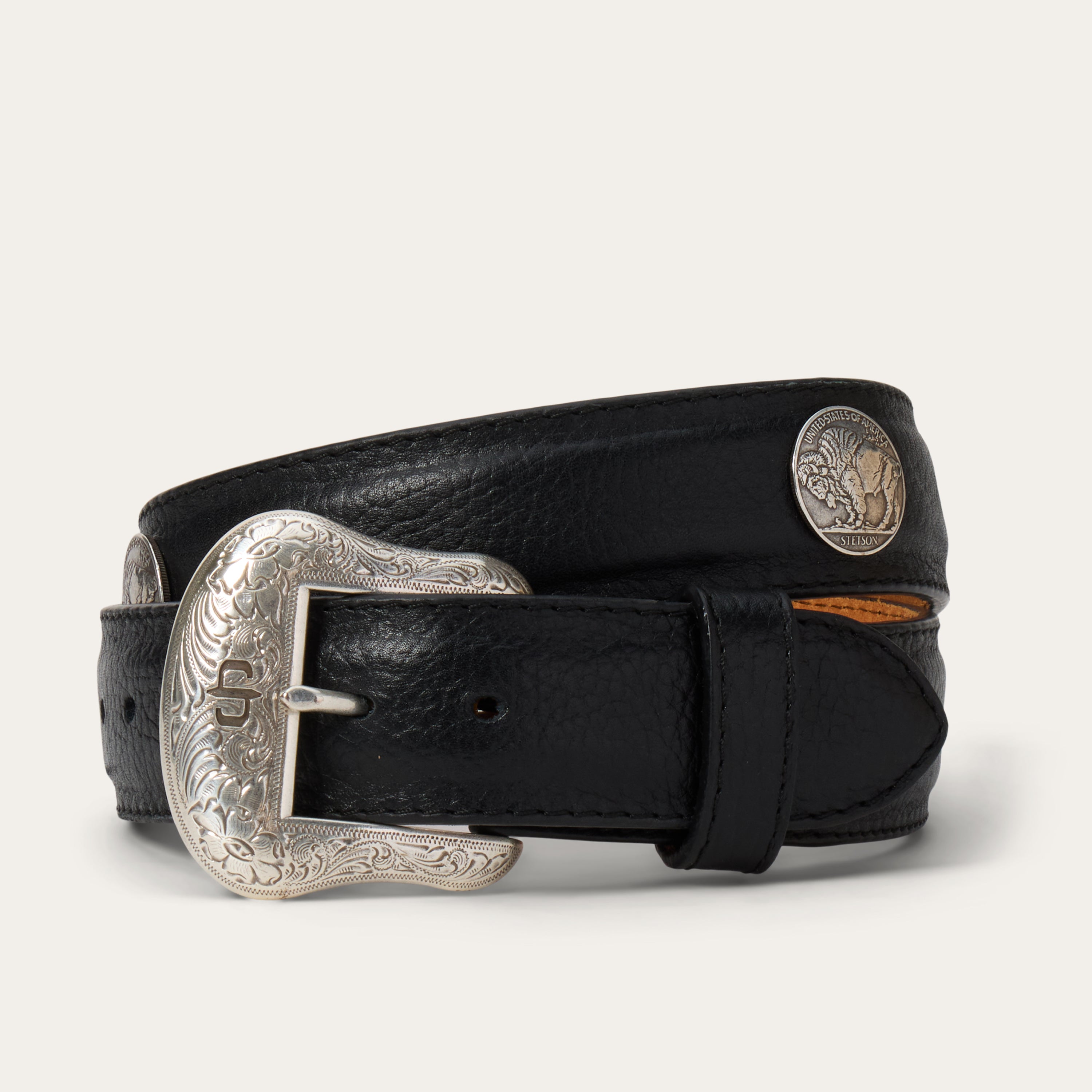 Cinturón Stetson Piel de Bisonte Conchos – Stetson México